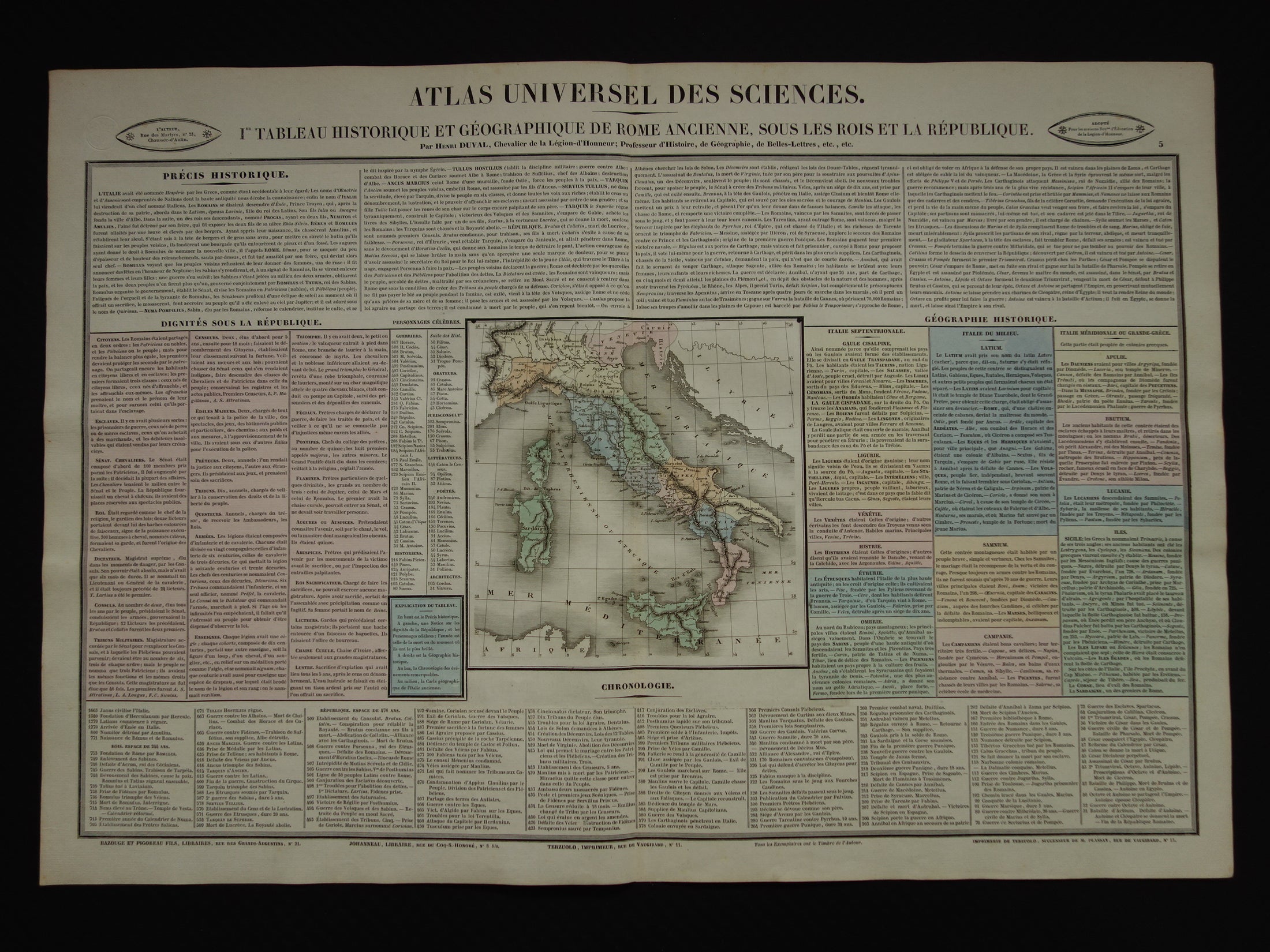 OUDE ROME grote antieke gravure over Romeinse beschaving in de oudheid ...