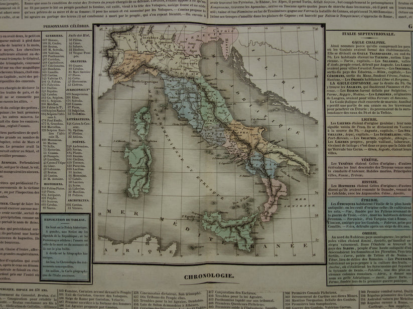 OUDE ROME grote antieke gravure over Romeinse beschaving in de oudheid ...