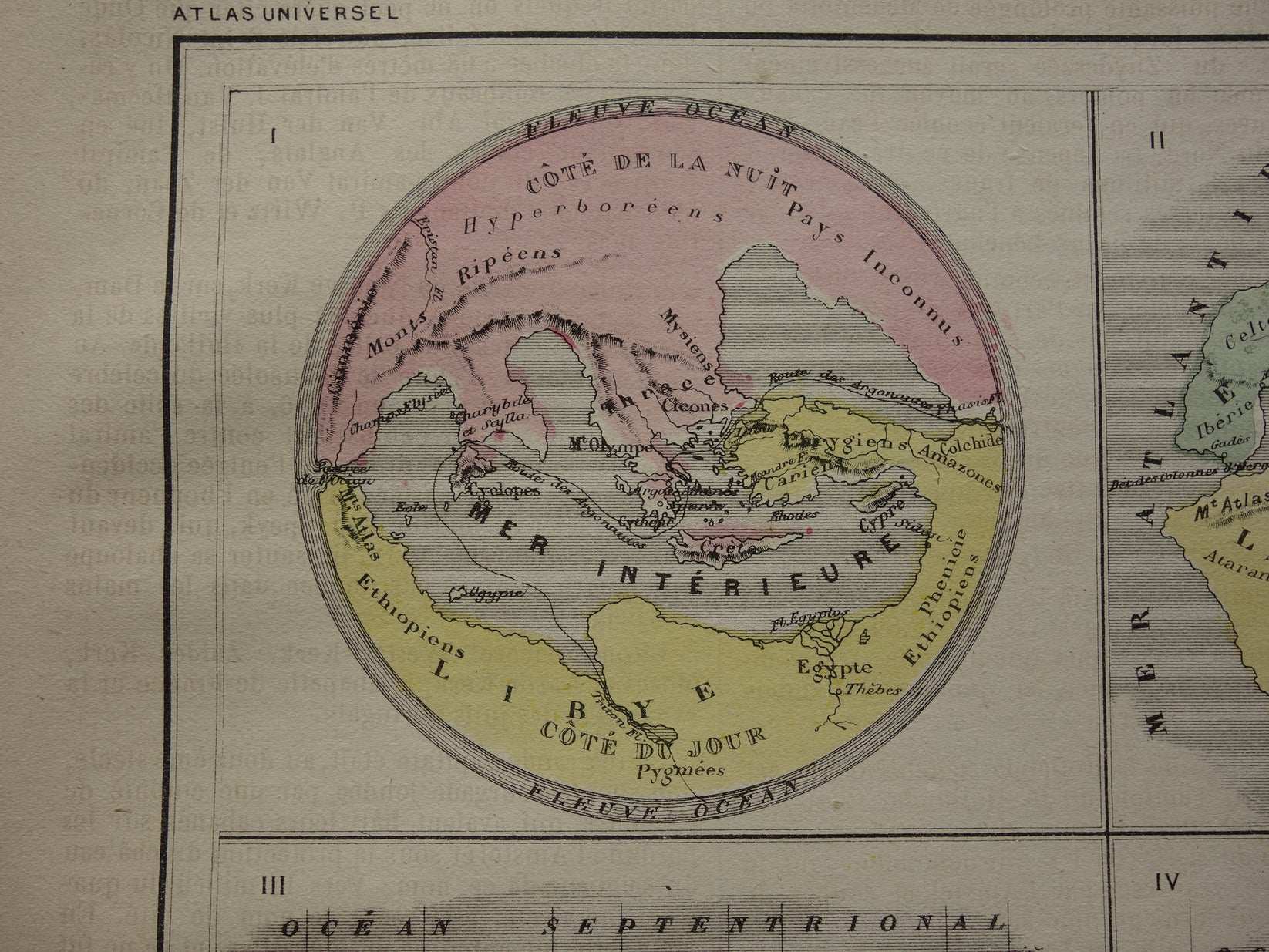 Geschiedenis van cartografie oude kaart van Ptolemaeus Homerus Wereldk ...