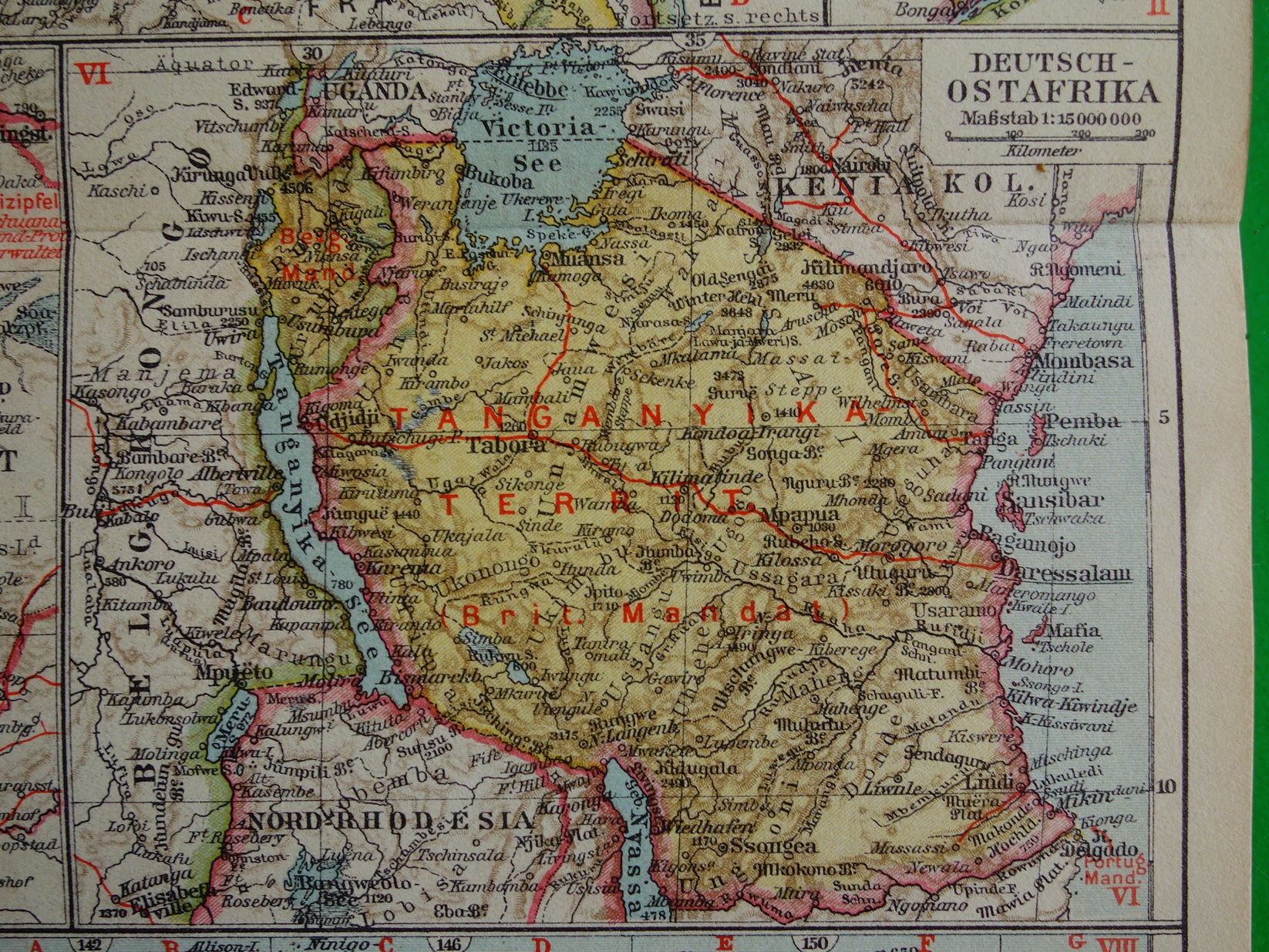 Duitse Koloniën oude landkaart Kamerun Togo Namibië Duits-Oostafrika B ...